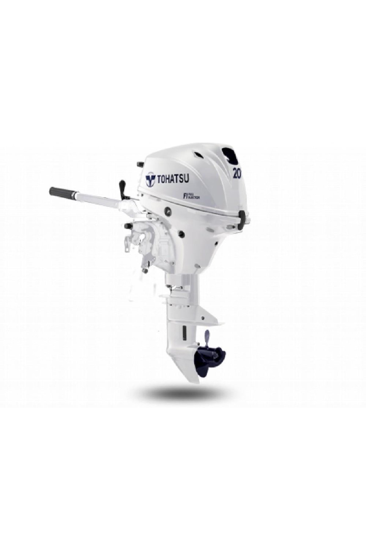 Tohatsu 20HP Beyaz Kısa Şaft Manuel EFI 4 Zamanlı Deniz Motoru MFS20EW S - MARIN TURKIYE